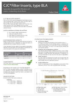Filtration of water glycols and water-contaminated oils, hydraulic ...